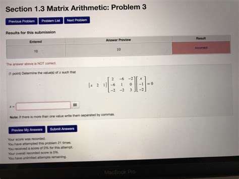 Solved Section 13 Matrix Arithmetic Problem 3 Previous