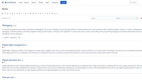 smart terms for confluence glossary atlassian marketplace