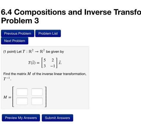 Solved 64 Compositions And Inverse Transfo Problem 3