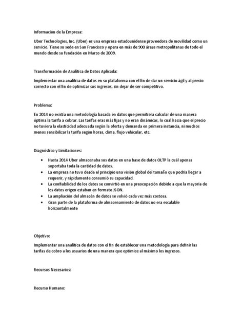 Infografía Caso Exito Uber Pdf Apache Hadoop Informática