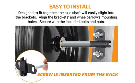 Ar Pro 1 Set Heavy Duty Wheelbarrow Axle Bracket Set