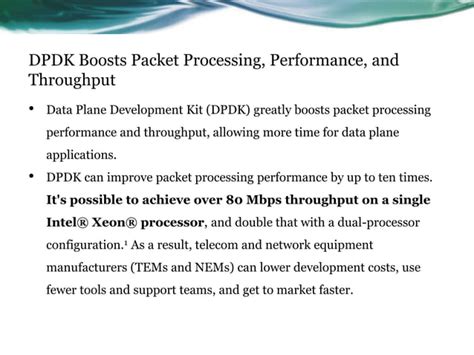Intel Dpdk Tutorial Ppt