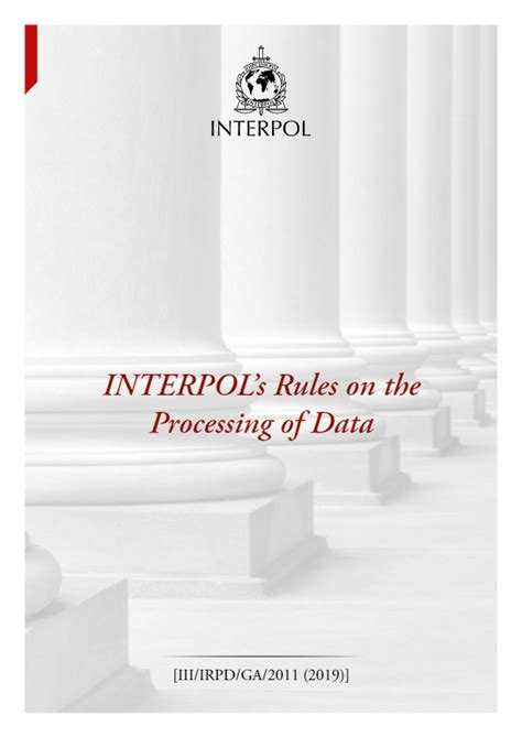 Interpol Rules On The Processing Of Data Missing Persons Platform