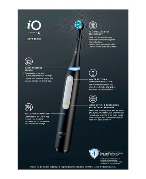 Oral B Io4 Electric Toothbrush Black Shaver Shop