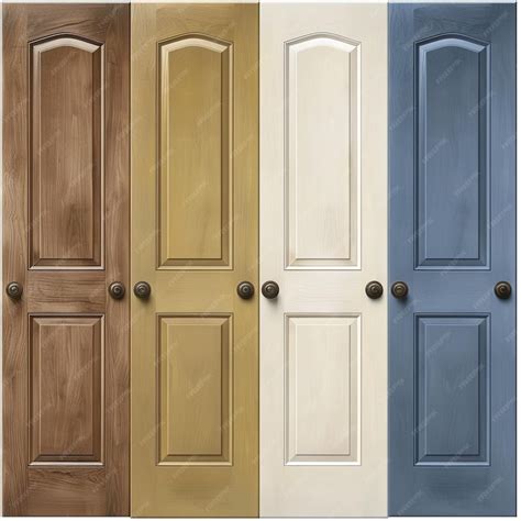 Un Ensemble De Portes Avec Différentes Couleurs Et Couleurs Image Premium Générée à Base Dia