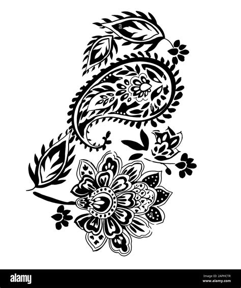 Black And White Paisley Pattern
