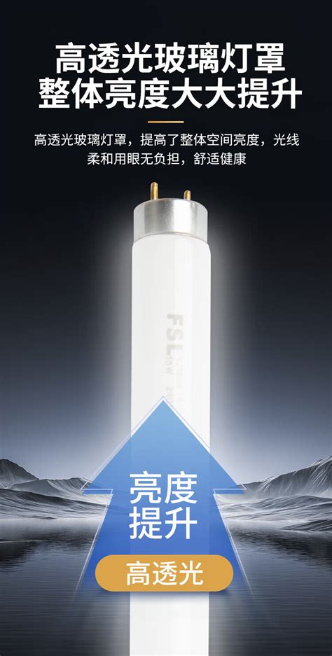 FSL佛山照明 T8/765直管荧光灯管 15W【0.6m 双端白光】*1支