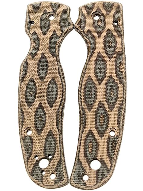 Spyderco Shaman Micarta Linen Scale Set Linen Natural