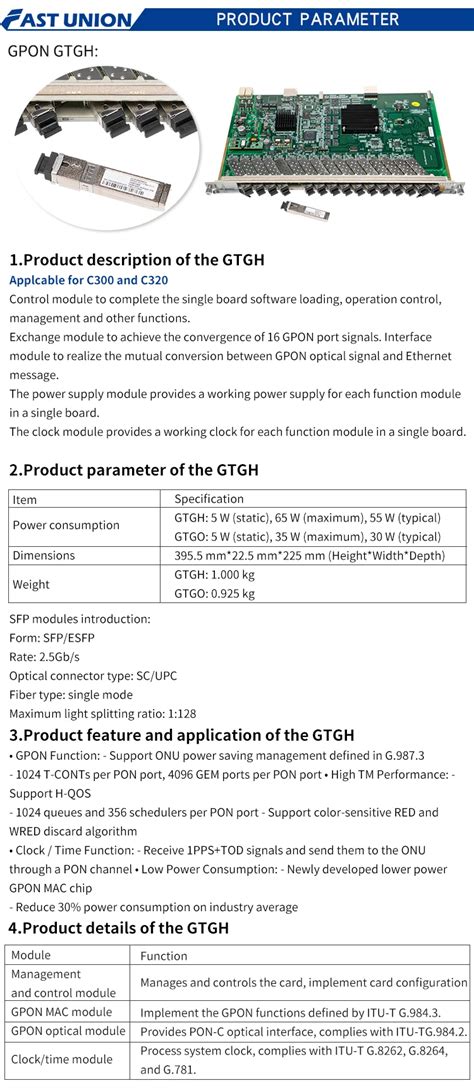 Gpon Service Board Tarjeta Pon Gtgh 16 Ports Business Card With 16 C C Modes G22 C Gtgh 16