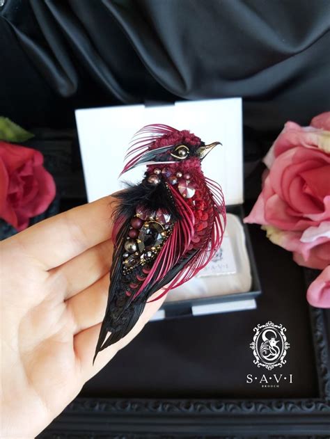 Брошь птичка птицы броши Бисерные украшения Брошь Бисер