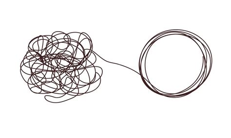 Premium Vector Tangle Chaos Psychoterapy Concept Business Design Line