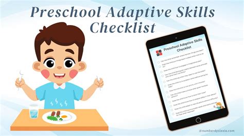 Preschool Adaptive Skills Checklist [pdf Included] Number Dyslexia