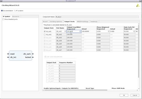 I Am Not Able To Generate Custom 10mz Clock 100mhz Through Clock Wizard