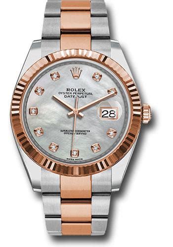 Rolex Steel And Everose Rolesor Datejust 41 Watch Fluted Bezel Mot