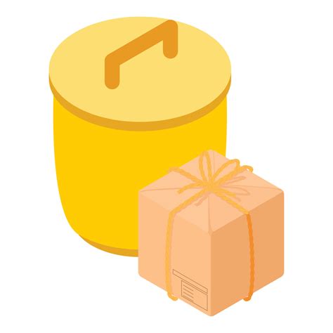 Rubbish Bin Icon Isometric Style 15883010 Vector Art At Vecteezy