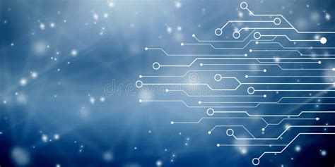Abstract Futuristic Circuit Board Illustration Circuit Board With Various Technology Elements