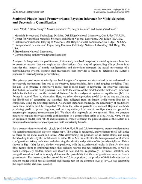 Pdf Statistical Physics Based Framework And Bayesian Inference For