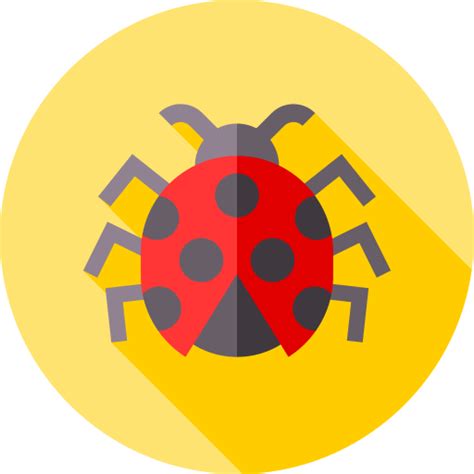Ladybug Flat Circular Flat Icon