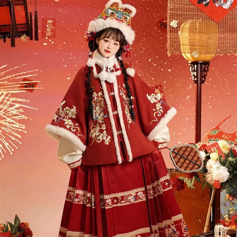 Classic Red Hanfu Chinese Dress For Women Newhanfu