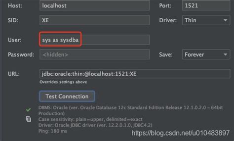 链接oracle数据库，出现the specified database user password combination is