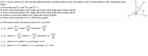 Solved Let V Abc And Let A B And Y Be The Angles