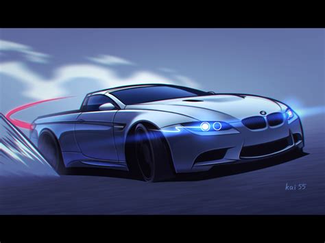 Kai Bmw Original April Fools Bmw M Car Drifting Glowing Light Trail Motion Blur