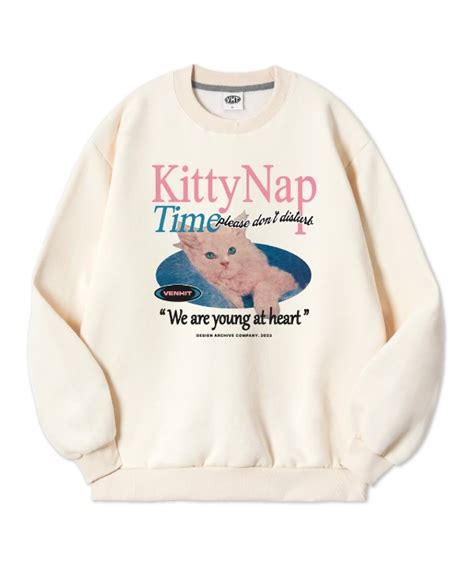 벤힛 Kitty Nap 특양면 맨투맨b1 위시버킷