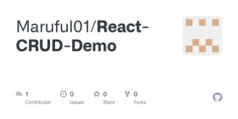 GitHub Maruful React CRUD Demo