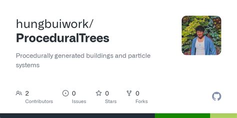GitHub Hungbuiwork ProceduralTrees Procedurally Generated Buildings