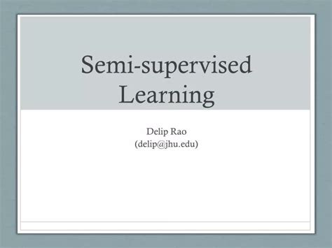Ppt Semi Supervised Learning Powerpoint Presentation Free Download Id