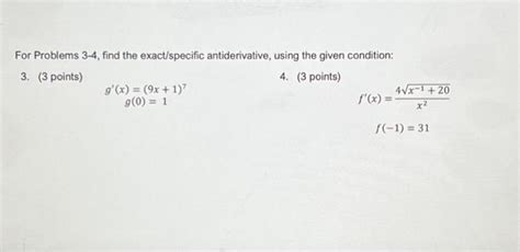 Solved For Problems 3 4 Find The Exactspecific