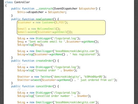 Writing Extensible Code Using Event Dispatcher Speaker Deck