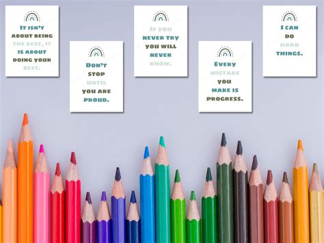 Growth Mindset Classroom Posters Classroom Posters Inspiring Classroom Decor Colorful