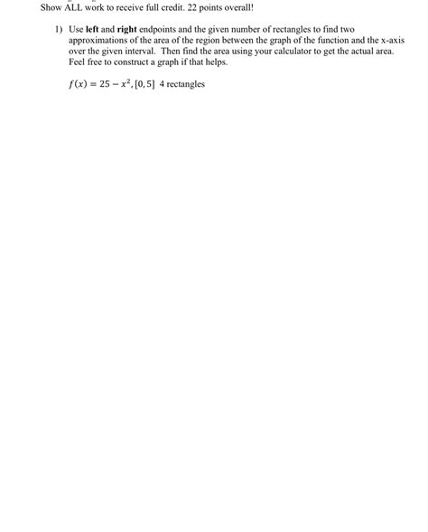 Solved Use Left And Right Endpoints And The Given Number Of Chegg Com