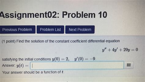 solved assignment02 problem 10 previous problem problem