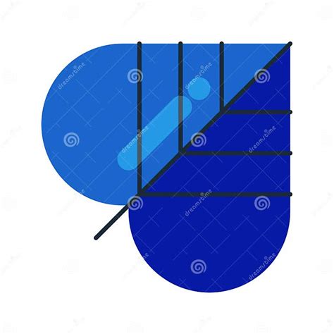 Flat Colorful Leaf Shape Design Asset Element Stock Vector Illustration Of Nature Asset