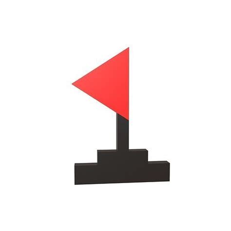 3d Model Minesweeper Flag Icon V1 001 Vr Ar Low Poly Cgtrader