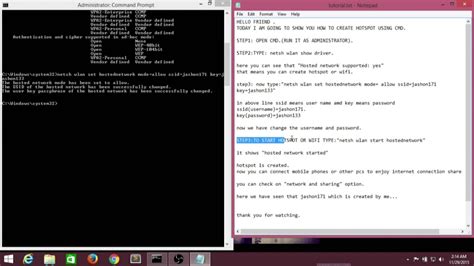 How To Create WIFI Hotspot Using Command Prompt On Windows 8 8 1 2015