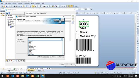 instructions for using bartender software to design labels