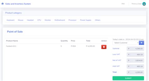 Sales And Inventory System In PHP And MYSQL With Source Code
