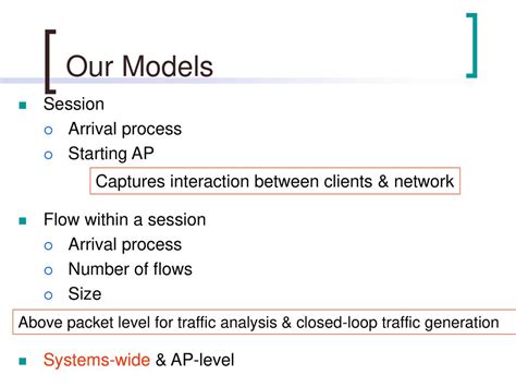 spatio temporal modeling of traffic workload in a campus wlan ppt