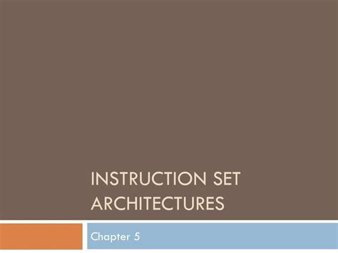 Ppt Instruction Set Architectures Powerpoint Presentation Free