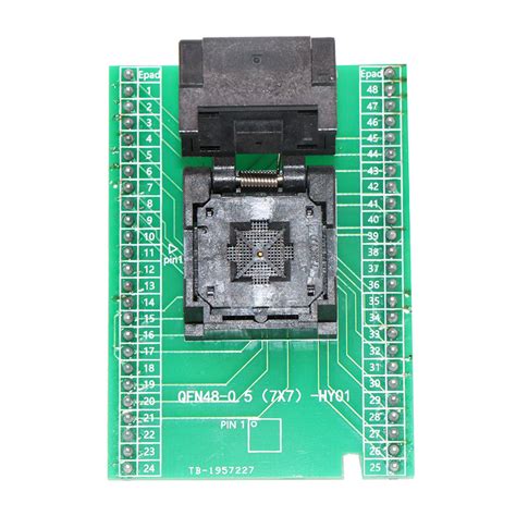 深圳谷易电子生产的qfn48pin 05mm 7x7mm翻盖烧录座概述性能特点规格应用生产厂家
