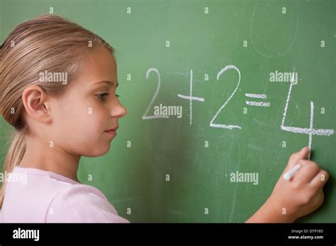 Babegirl Writing A Number Stock Photo Alamy
