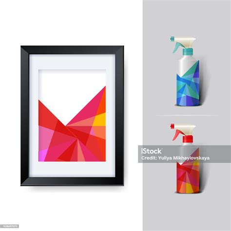 브랜드와 제품 디자인에 대 한 서식 파일 이랑입니다 격리 된 현실적인 플라스틱 병 디스펜서 스프레이와 독특한 기하학적 디자인 브랜딩 및 마케팅 광고에 대 한 사용 하기 쉬운