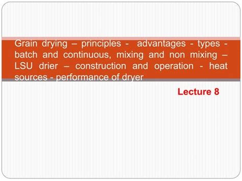 Drying Theory And Drying Rating Curve Ppt
