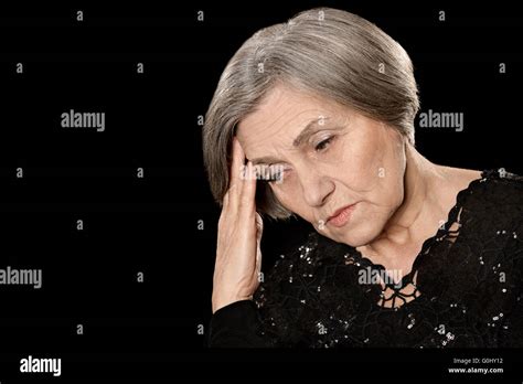 Sad Senior Woman Stock Photo Alamy