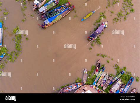 Nga Nam city seen from above in the morning. This is the most typical ...