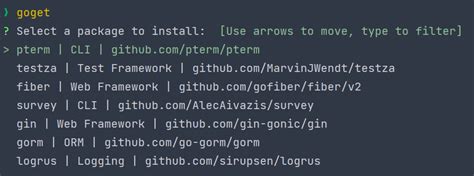 Github Marvinjwendtgoget 📦 A Simple Good Looking Go Modules Tui