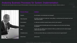 Analysing Business Processes For System Implementation Crm Implementation Process Presentation